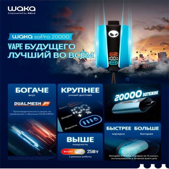 Набор WAKA soPro 20000 Disposable (USB Type C) Vimbull Ice